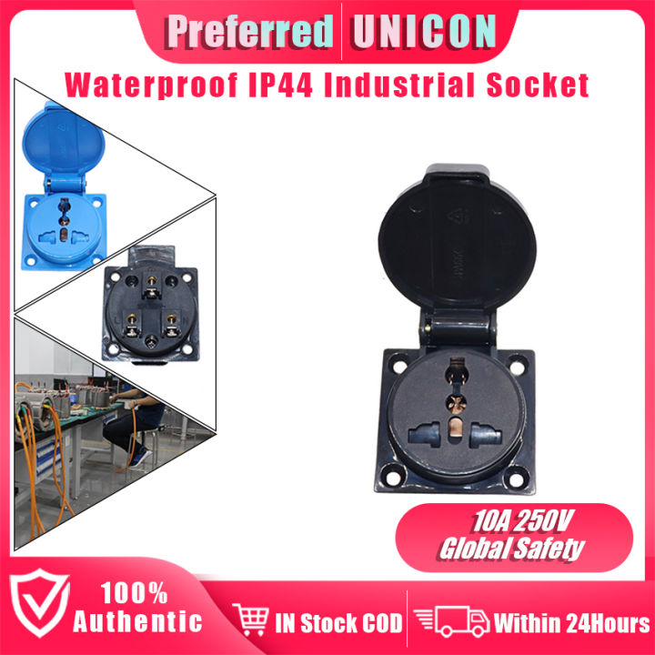 Universal Waterproof Industrial Socket IP44 16A 250V AC 3Pin UK Power ...