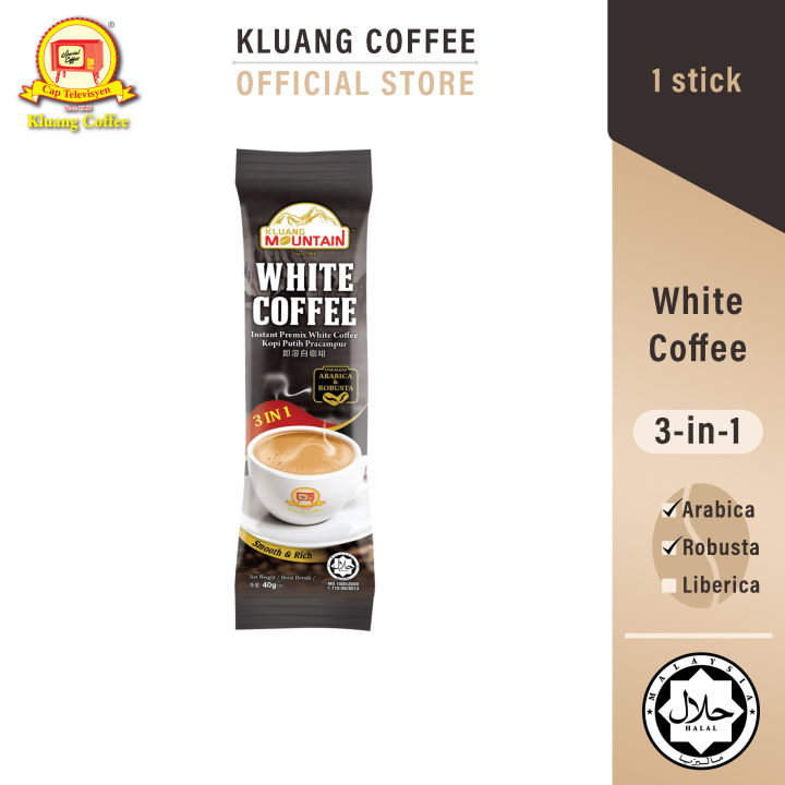Kluang Mountain Cap Televisyen White Coffee 3 in 1 (1 stick x 40gm ...