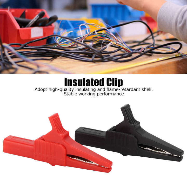 Insulated Alligator Clips 15A/300V Electrical Alligator Clips Black and ...