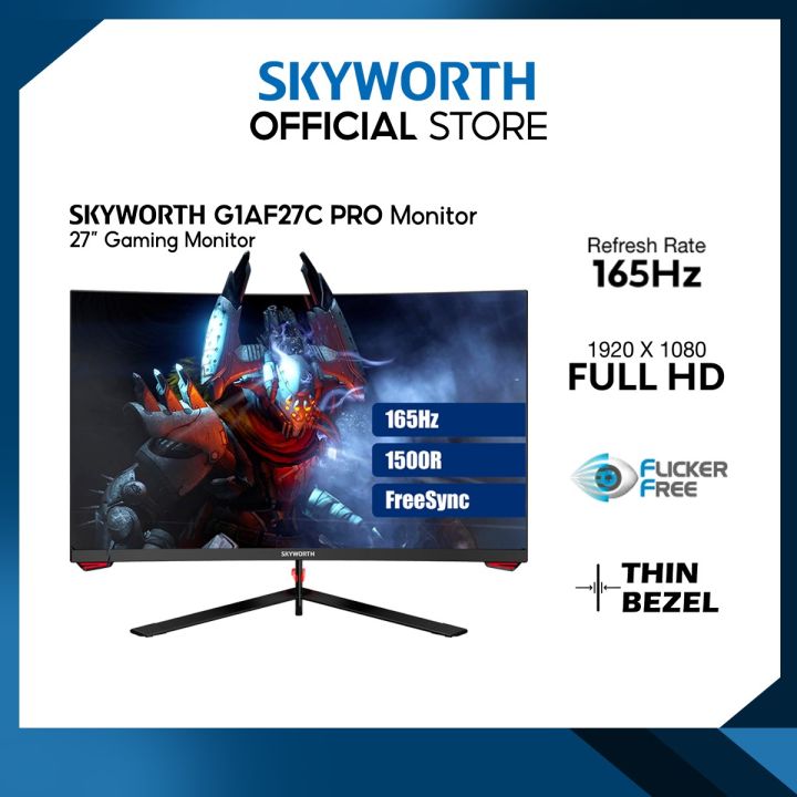 Skyworth 27" Gaming Monitor, G1AF27C Pro, IPS, 165Hz, DP/HDMI, FHD ...