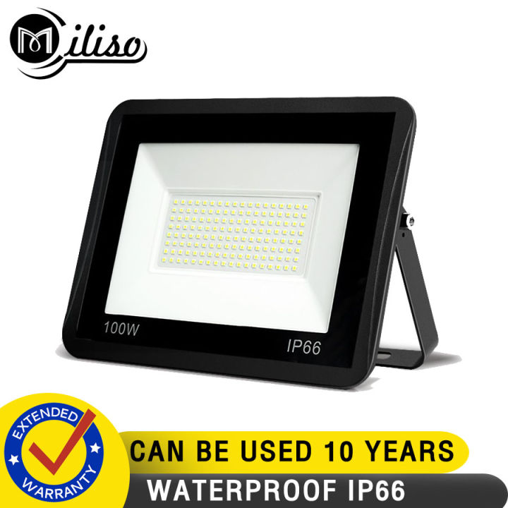 MILISO Ultra-thin 10W 20W 30W 50W 100W 200W LED Flood Light 220V Floodlight Spotlight IP67 ...