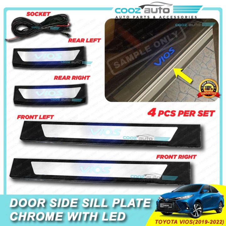 Toyota Vios 2019 - 2022 LED Door Side Sill Step Plates | Lazada