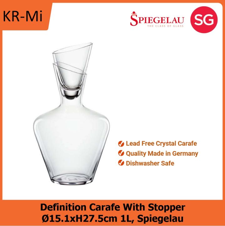 SPIEGELAU DEFINITION Carafe with Stopper Ø15.1xH27.5cm, 1L | Lazada ...