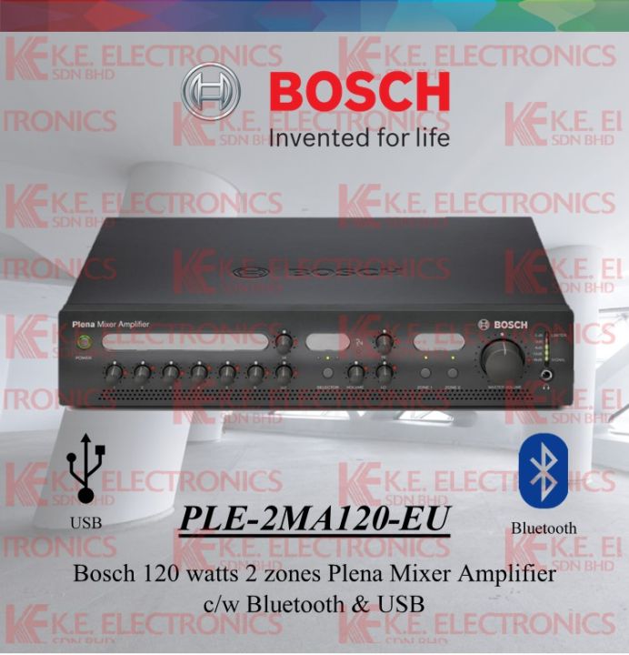 Bosch PLE-2MA120-EU 2 zones 120 Watts Mixing Amp c/w Wireless Bluetooth ...