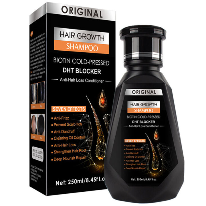 Hair Growth Shampoo BIOTIN COLD-PRESSED DHT BLOCKER Anti hairloss ...