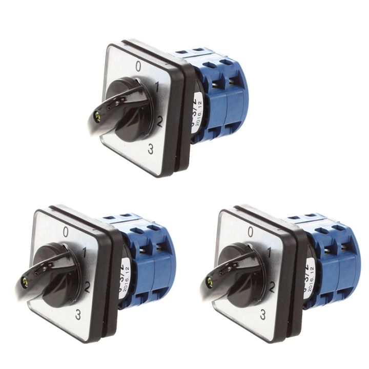 3X 660V 20A 6 Terminals 4 Positions Rotary Cam Changeover Switch | Lazada