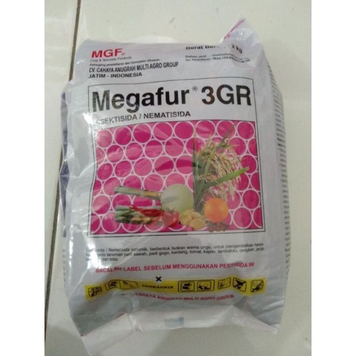 OBAT PEMBAMSI HAMA INSEKTISIDA & NEMATISIDA MEGAFUR 3GR 2kg | Lazada Indonesia