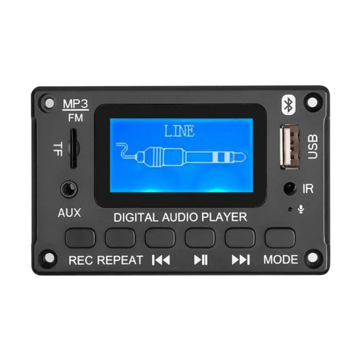 MODUL MP3 PLAYER BLUETOOTH USB FM RADIO MIC AUX CARD DC 12V | Lazada ...