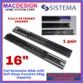 SISTEMA FULL EXTENSION DRAWER GUIDE WITH SOFT CLOSE FUNCTION BLACK 45KG ...