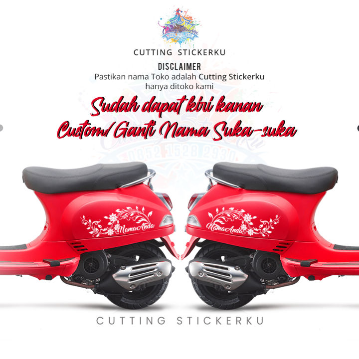 Cutting Stiker Ganti Nama Special Ornamen Custom Variasi Motor Mobil ...