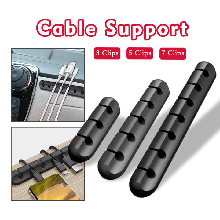 USB Cable Winder Clip Cable Organizer Desktop Tidy Management Clips ...