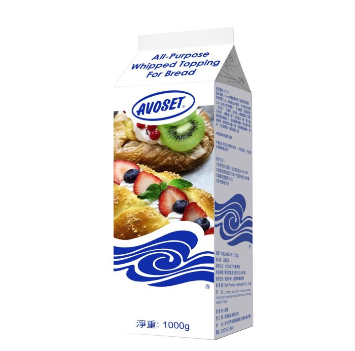 Rich AVOSET All-Purpose Whipped Topping อโวเซท วิปท๊อปปิ้ง ขนาด 1 Kg ...