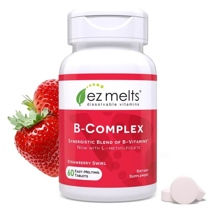 EZ Melts B-Complex Blend of B-Vitamins Strawberry Swirl, 60 Tablets | Lazada PH