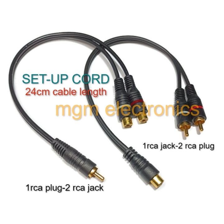 SETUP CORD, Y RCA CORD 24CM CABLE LENGTH, 1 MALE - 2 FEMALE AUDIO CORD ...