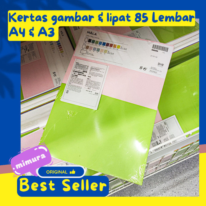 Kertas Lipat Origami Kertas Gambar Berwarna A3 A4 154Lembar IKEA | Lazada Indonesia