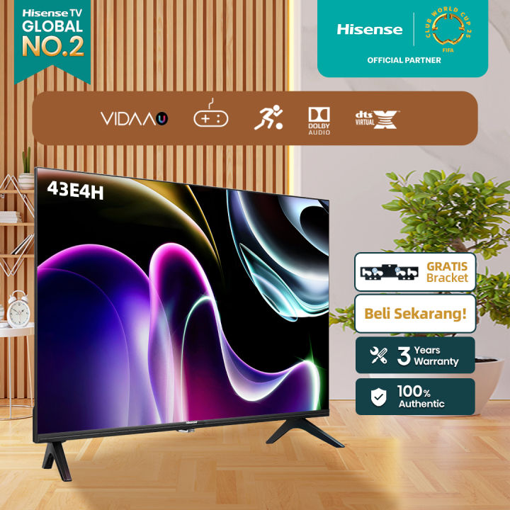 Hisense 43 inch - 43E4H Vidaa U5 system - Smart TV FHD - Bezelless Design - Dolby Audio ...