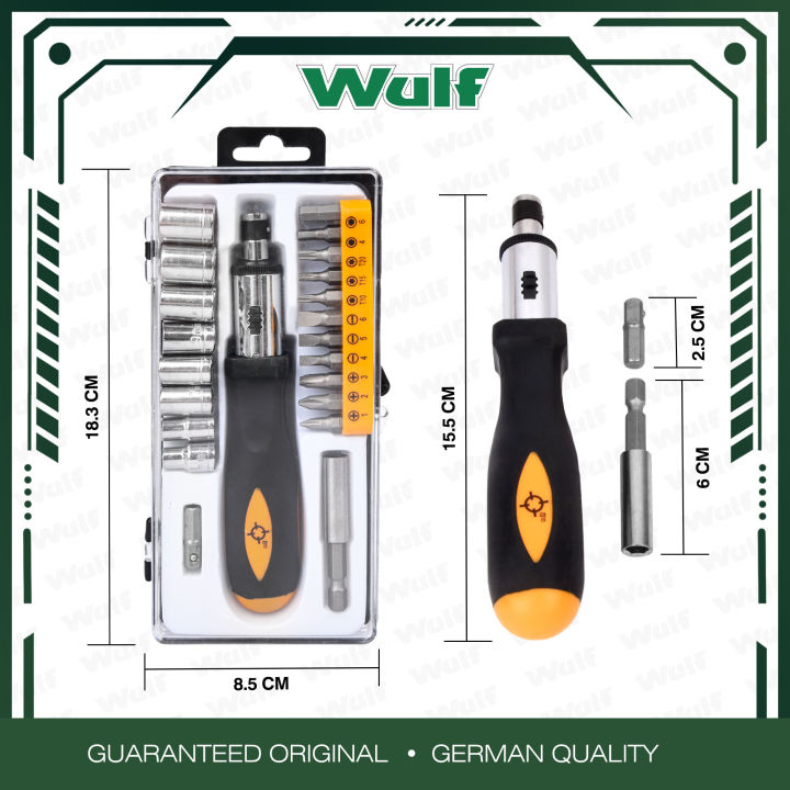 WULF Screwdriver Set 23 in 1 For Any Drills Screwdriver Nutdrivers Bits ...