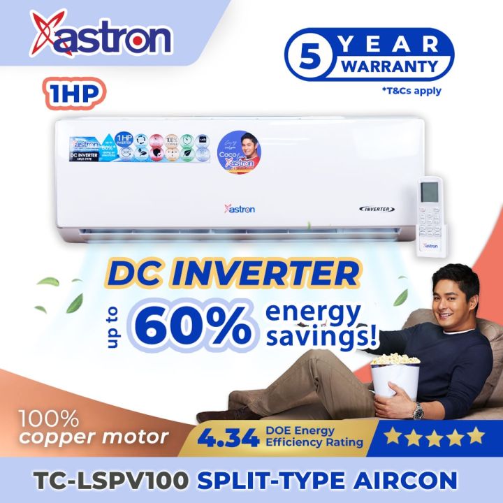 Astron TCLSPV100 1HP Split-Type Inverter Aircon | Lazada PH
