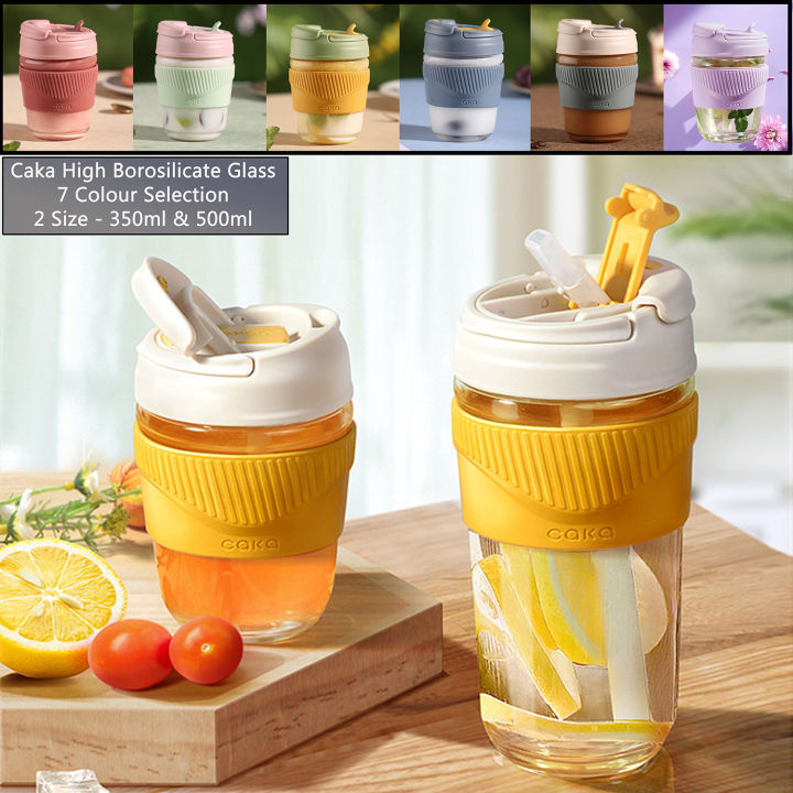 Caka 350ml/500ml Leakproof High Borosilicate Glass Coffee Cup Yogurt ...