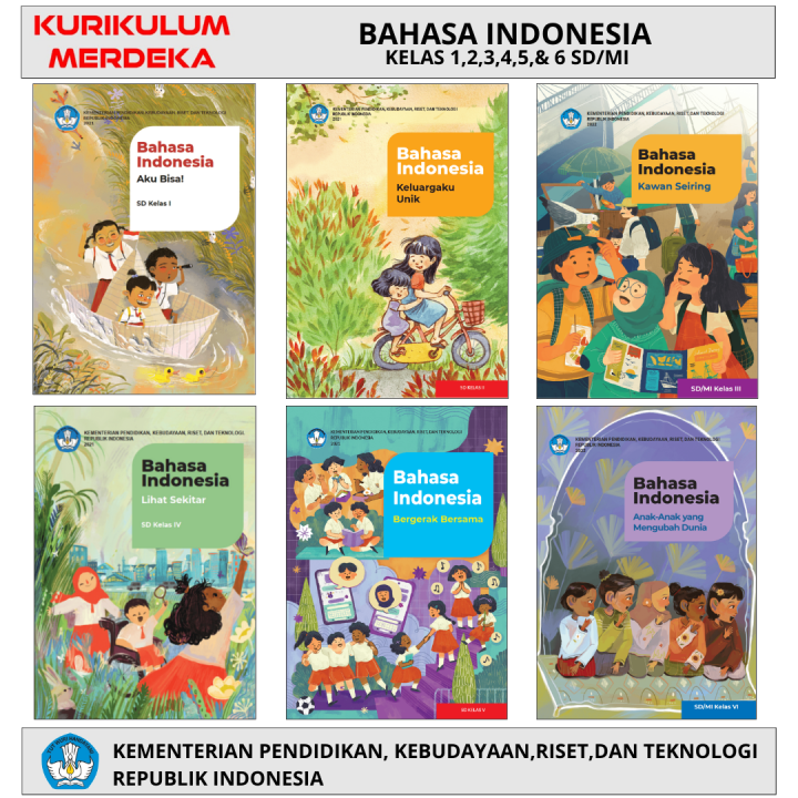 Buku Siswa Bahasa Indonesia Kelas 1,2,3,4,5 & 6 SD/MI Kurikulum Merdeka - Kemendikbud | Lazada ...