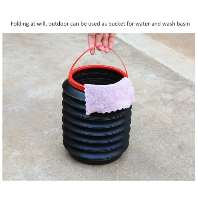 New Multi-function Folding Plastic Bucket For Car Retractable Trash Bin ...
