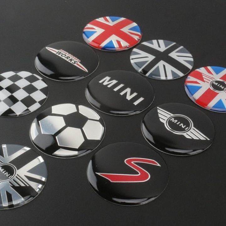 4PCS 56mm MINI Cooper British Flag John Cooper Works Car Wheel Center ...