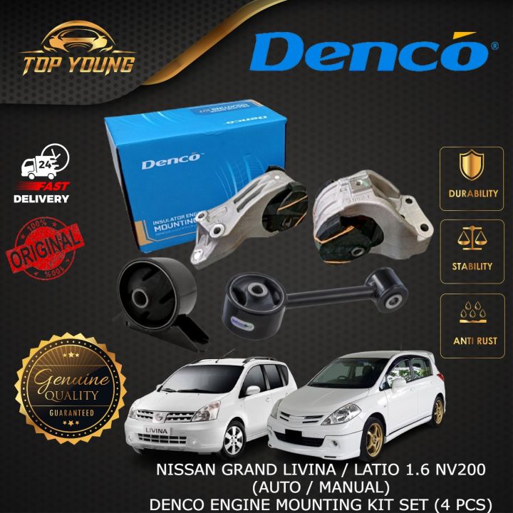 DENCO NISSAN GRAND LIVINA LATIO 1.6 NV200 (AUTO / MANUAL) (4PCS) ENGINE ...