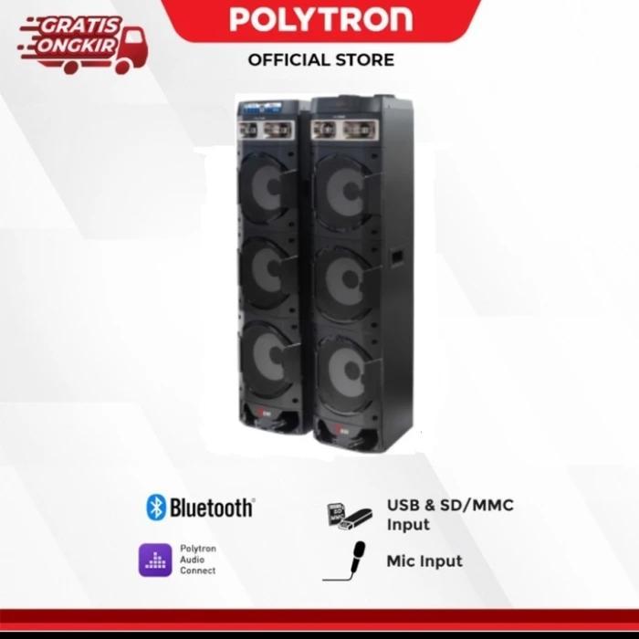 SPEAKER AKTIF POLYTRON PAS10DF38 XBR TRIPLE WOOFER SUPER BASS GARANSI ...