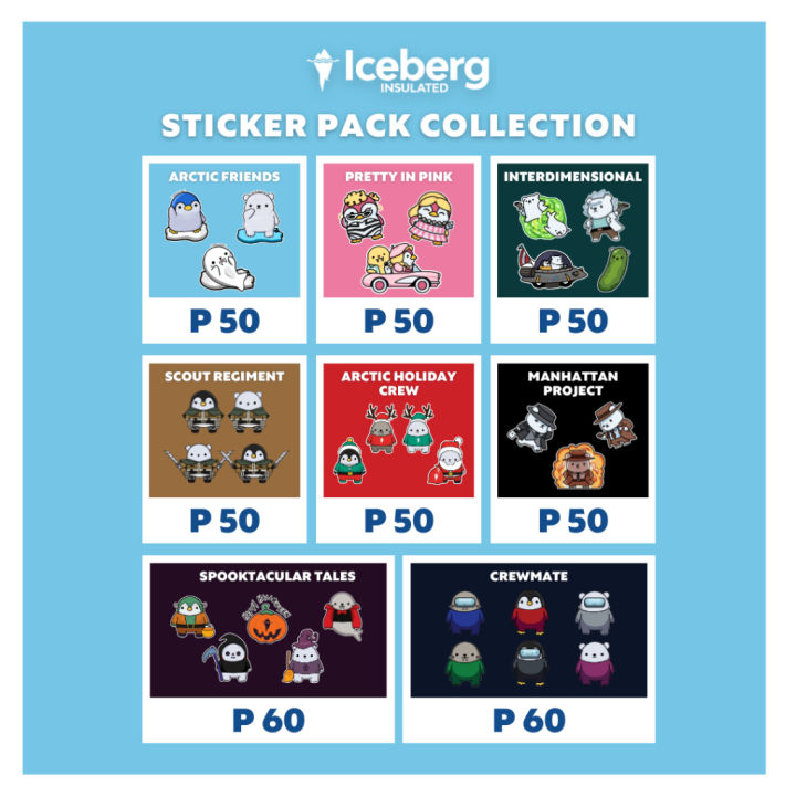 Iceberg Insulated Sticker Theme Packs | Lazada PH