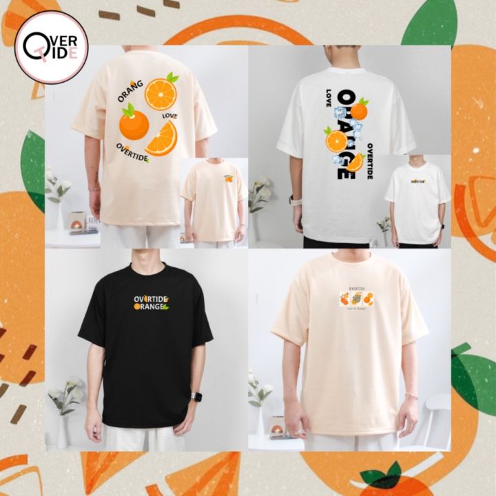 เสื้อยืดคอกลม Overtide เสื้อยืดโอเวอร์ไซร์ คอลเลกชั่น LoveOrange หลายสี ...