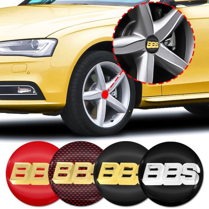 LAIFU New 4pcs 56mm Tire Hub Center 3D BBS Logo Sticker Hub Cap Decal ...