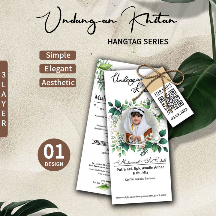 ISI 50 PCS UNDANGAN KHITAN HANGTAG UNDANGAN SUNAT HANG TAG - UNDANGAN ...