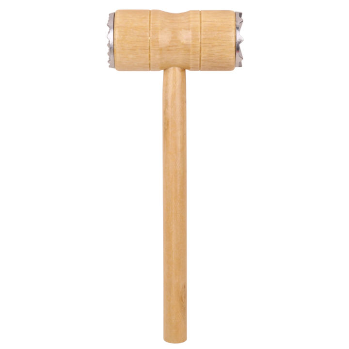 FLORAA Wooden Handle Meat Mallet Premium Double-sided Meat Tenderizer ...