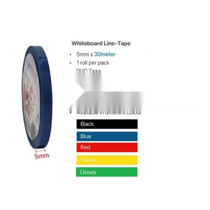 White Board Line Tape Lining Tape (3mm / 5mm / 7mm) 30 Meter | Lazada