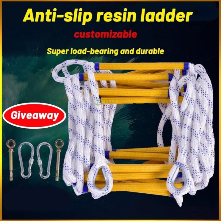 （STOCK&COD)Rope Ladder Escape Ladder Home Lifeline Ladder Outdoor Round ...