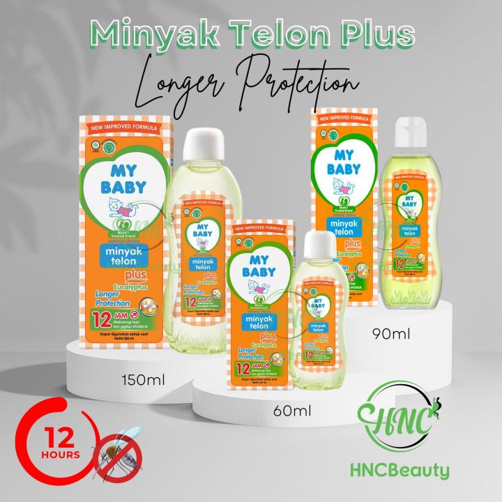 MY BABY Minyak Telon Plus Longer Protection Anti Nyamuk 12Jam 60ml 90ml ...