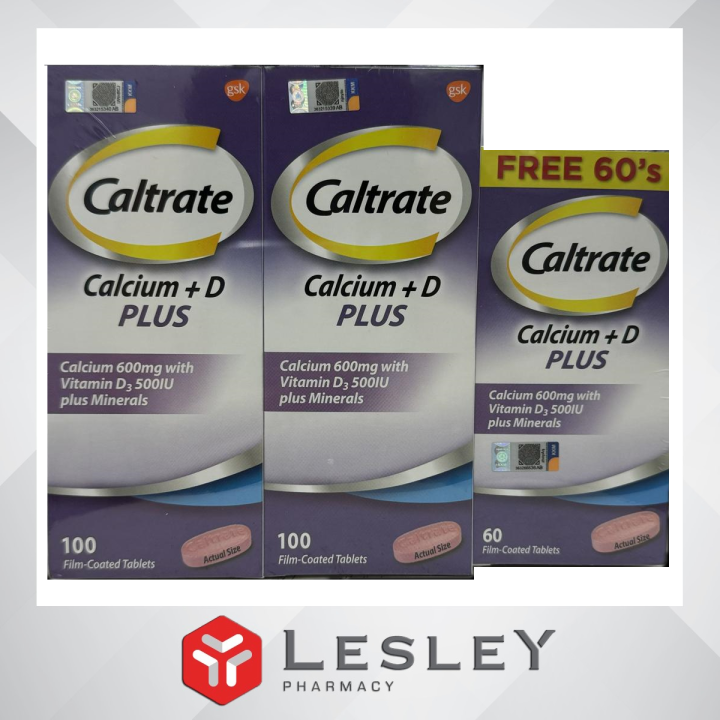 Caltrate 600 Plus 100's x 2 (Twin Pack) 60s | Lazada