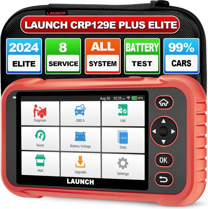 LAUNCH OBD2 Scanner CRP129E Plus Full System Diagnostic Tool, 8 Reset ...
