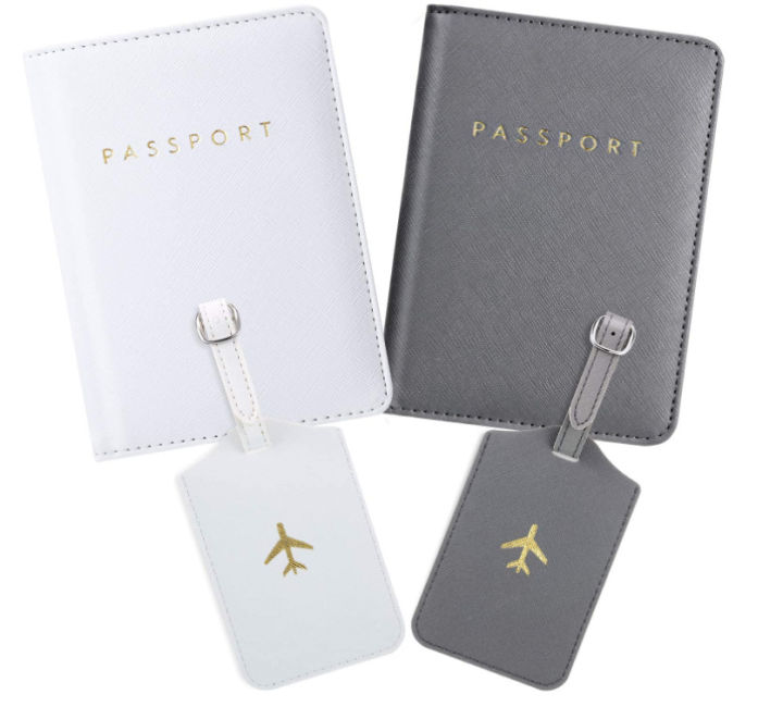 In Stock High Quality English Pu Leather Passport Jacket Passport Case ...