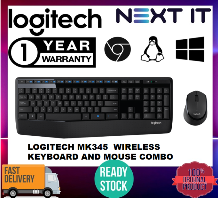 [READY STOCK] Logitech MK345 Wireless Keyboard Mouse Combo | Lazada