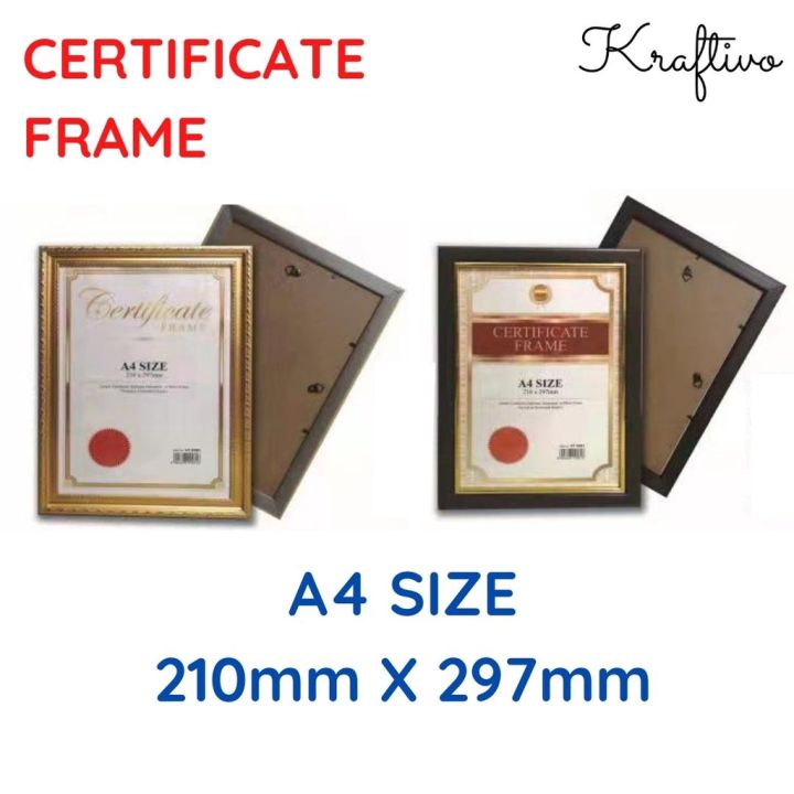 [ A4 ] CERTIFCATE FRAME / PHOTO DECO FRAME / DOCUMENT FRAME (GOLD ...