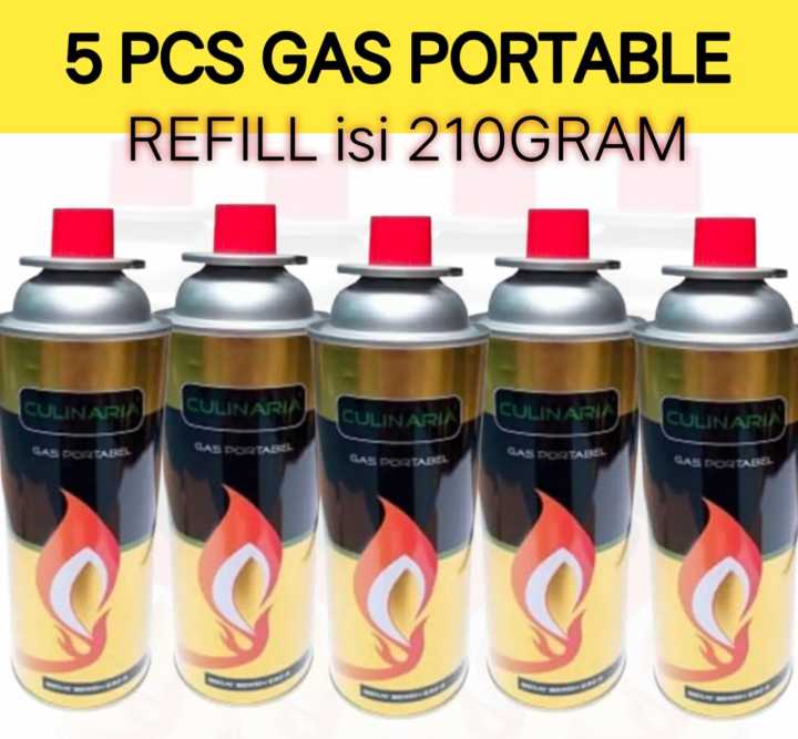 GAS PORTABLE REFILL ISI 5 PCS | Lazada Indonesia