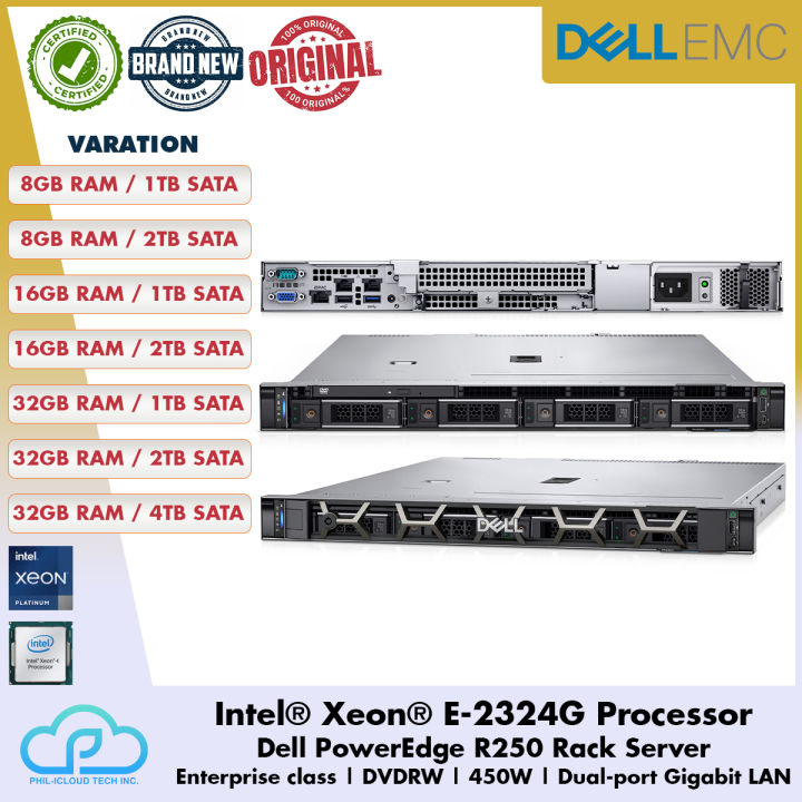 Intel® Xeon® E-2324G Processor | Dell PowerEdge R250 Rack Server | 8GB ...