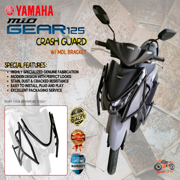 YAMAHA MIO GEAR 125 - MOTODODGE SUPER HEAVY DUTY FULL CRASH GUARD ...