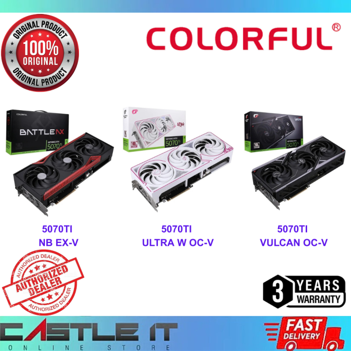 Colorful RTX 5070 TI NB EX-V iGame ULTRA W OC-V White VULCAN 16GB GDDR7 ...