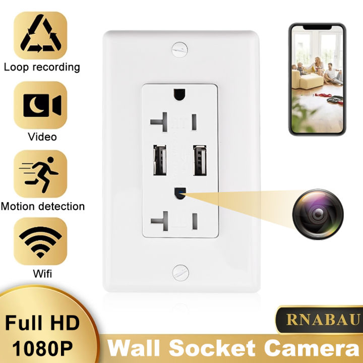 3Tech Mall 1080P กล้องขนาดเล็ก HD เต้าไวไฟไร้สายกล้องวงจรปิดเต้าเสียบ ...