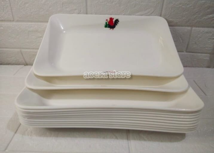 PROMO!! Piring Saji Persgi Panjang / Piring saji - Piring persegi ...