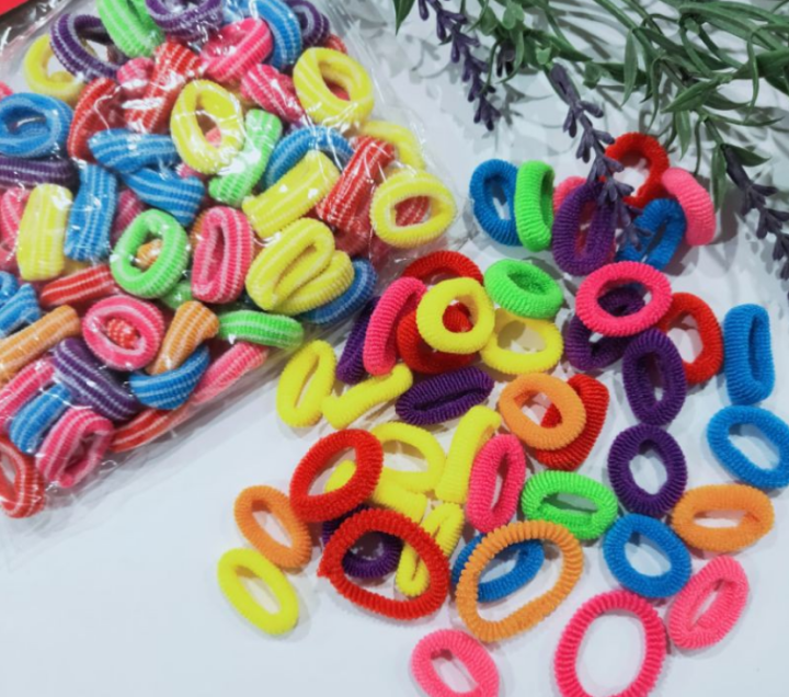 Colourful small rubber bands (100pcs/pack) | Lazada