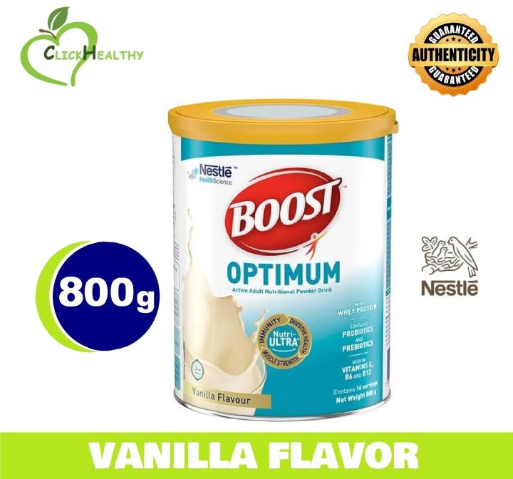 NESTLE BOOST OPTIMUM VANILLA 800G | 2024 expiry| NESTLE | NESTLE BOOST ...