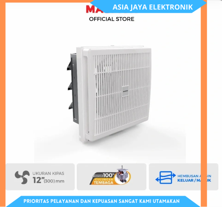 MASPION Exhaust Fan 12 inch MV-300 NEX Kipas Hisap Dinding Angin Keluar ...